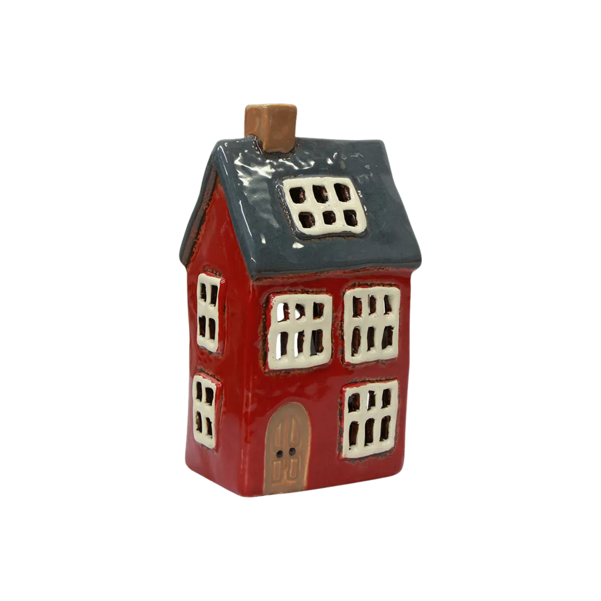 Alsace Tea Light House Navy Roof – Speckled Hen Store