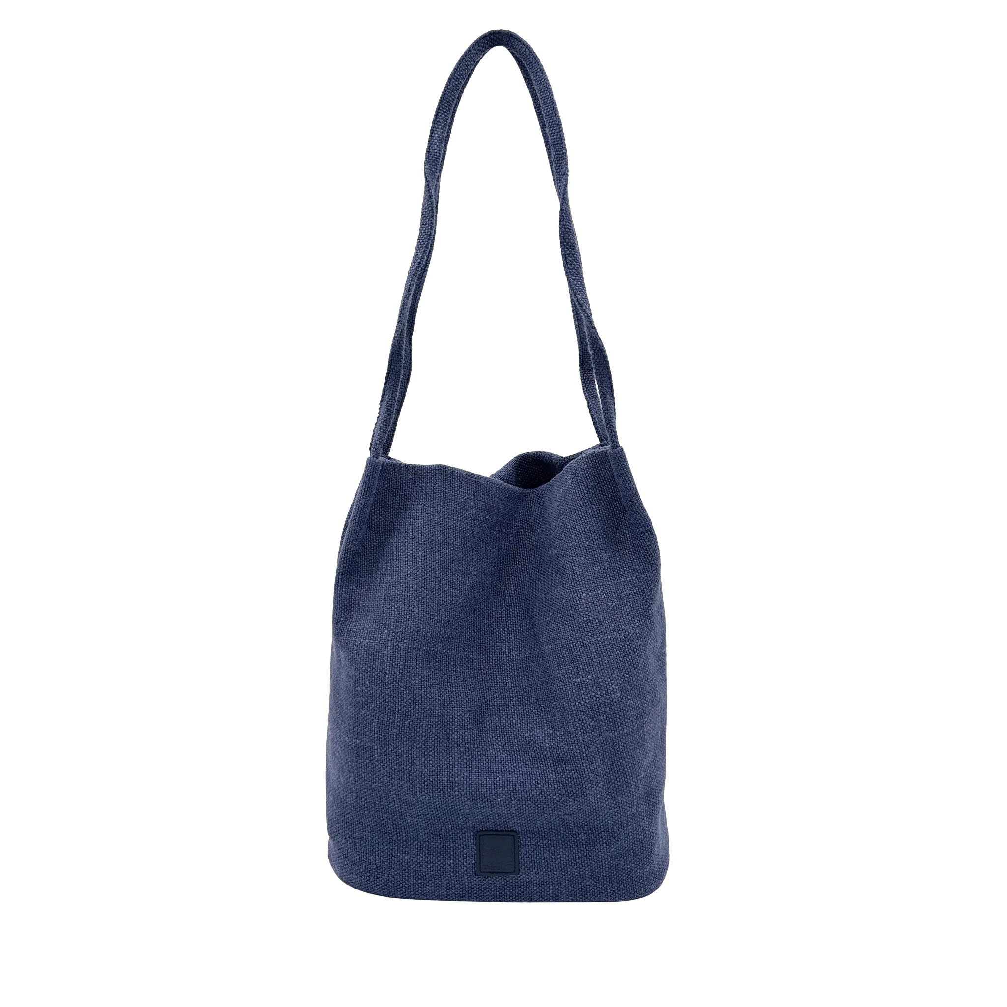 Natural Long Handle Bag Navy Blue 2.0 – Speckled Hen Store