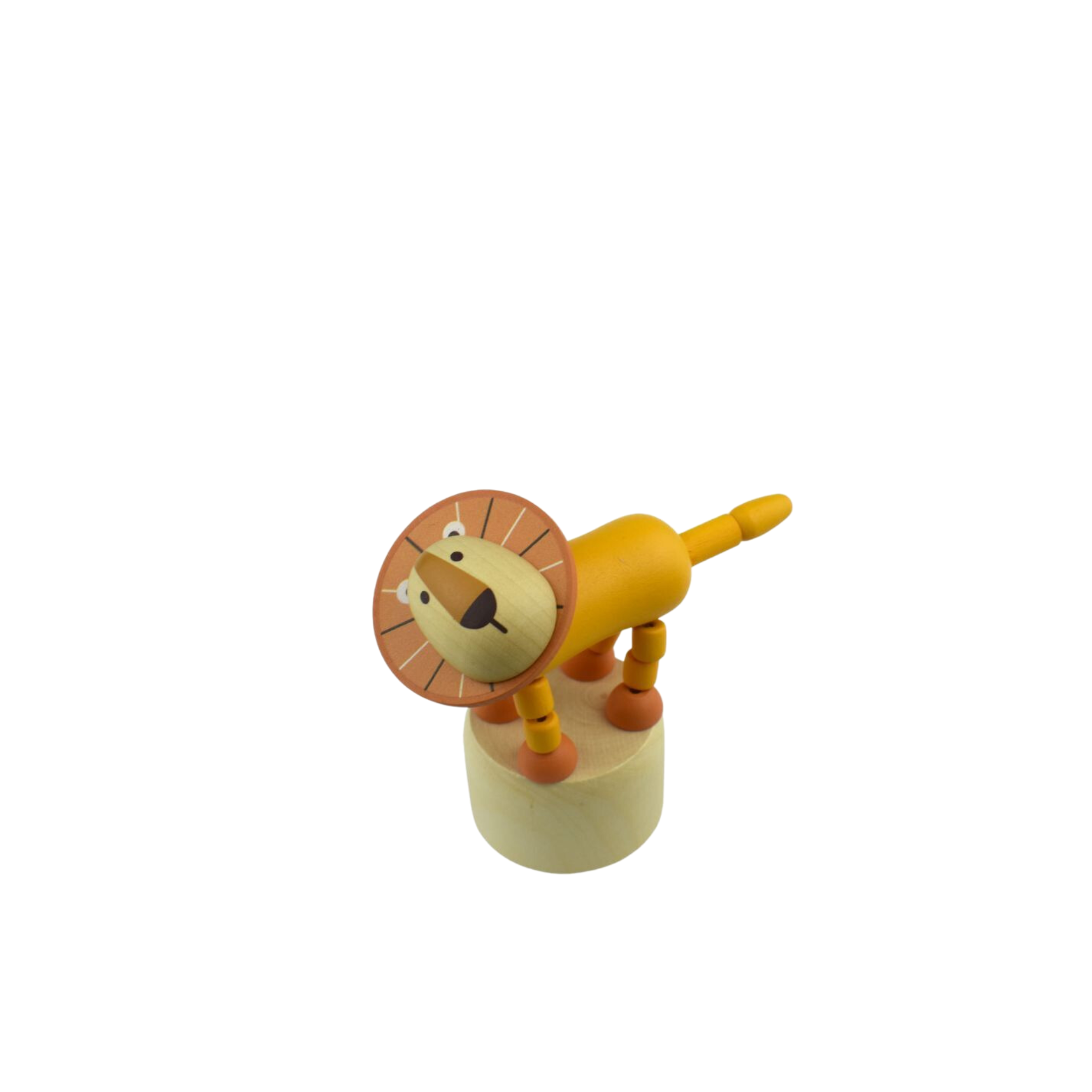 Wooden Dancing Push Puppet Jungle Animal Lion – Speckled Hen Store