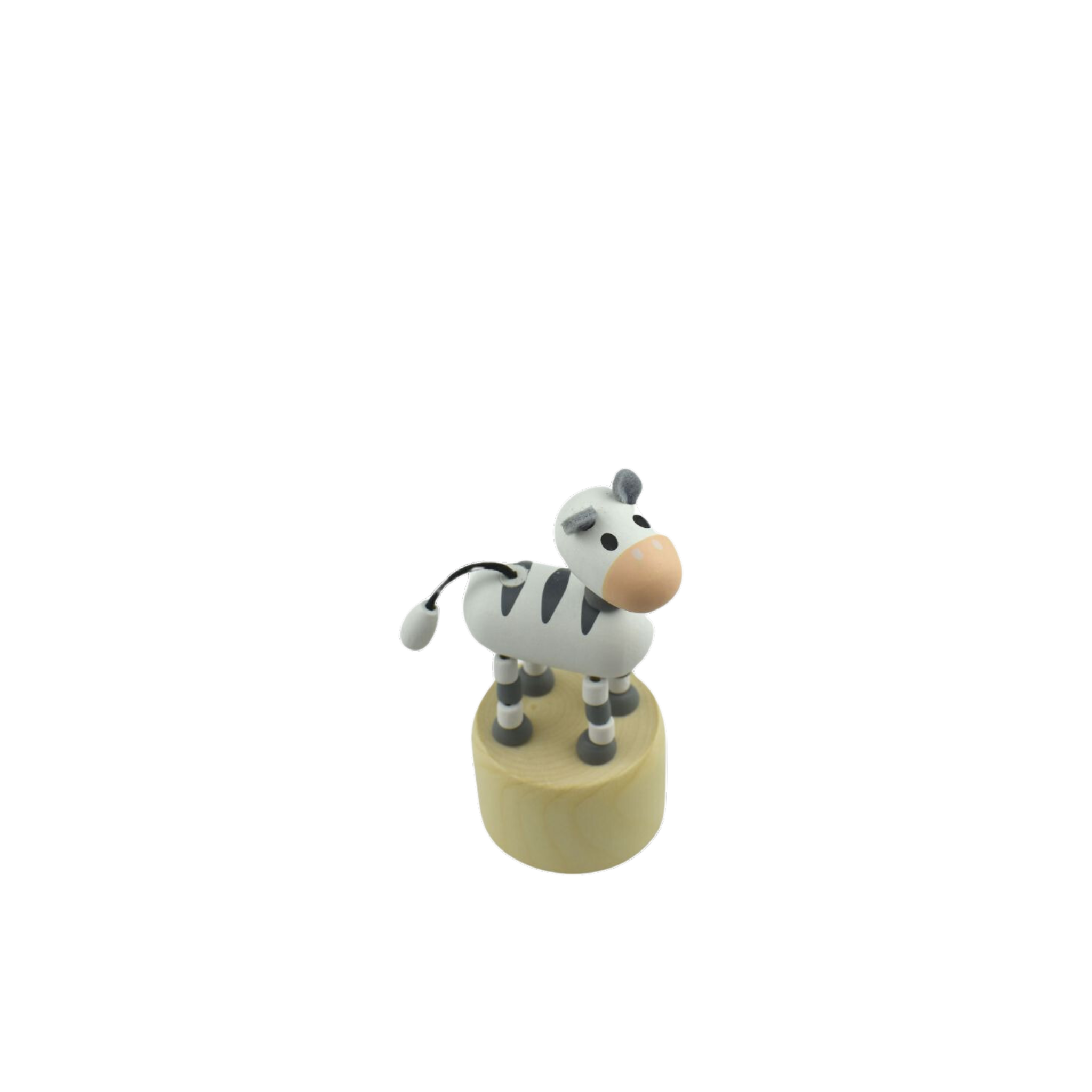 Wooden Dancing Push Puppet Jungle Animal Zebra – Speckled Hen Store