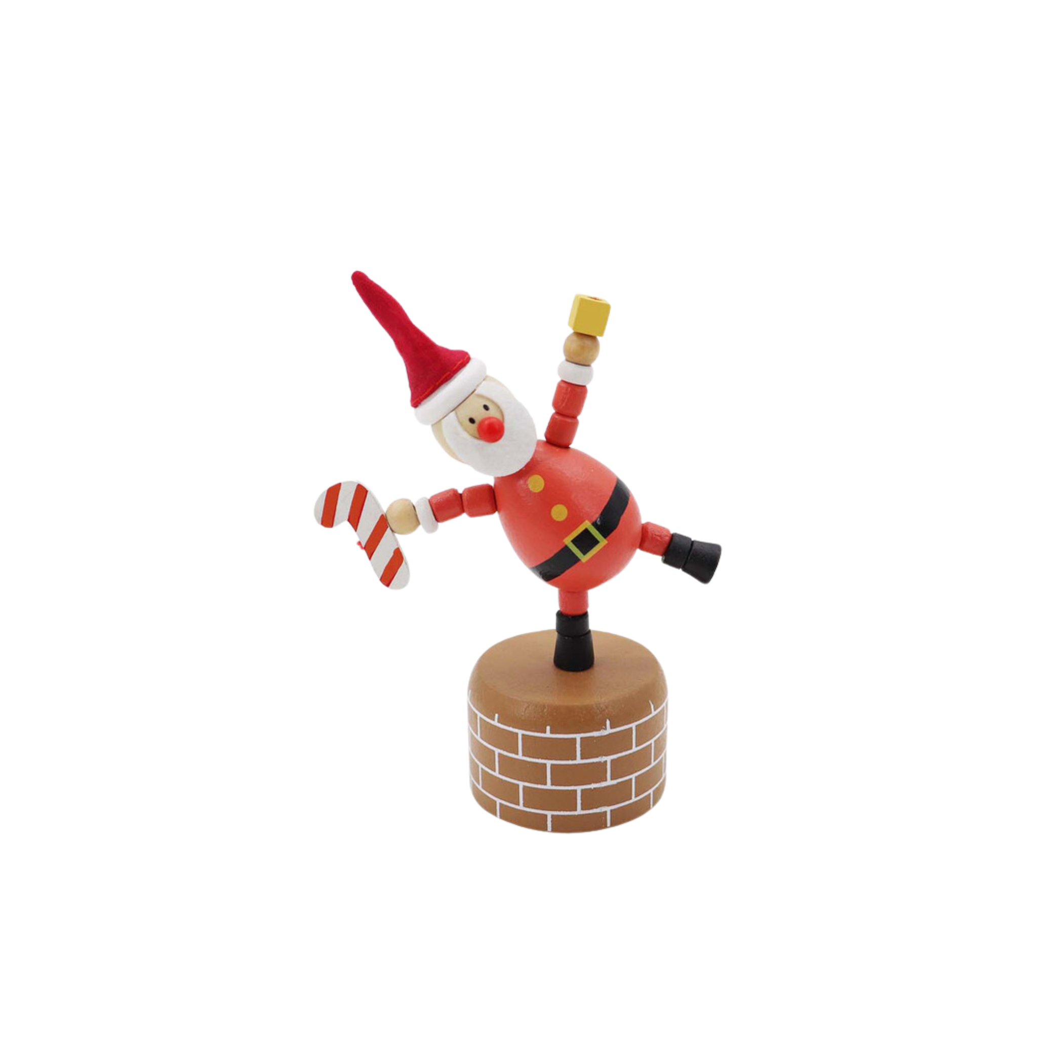 Wooden Dancing Push Puppet Christmas Santa – Speckled Hen Store