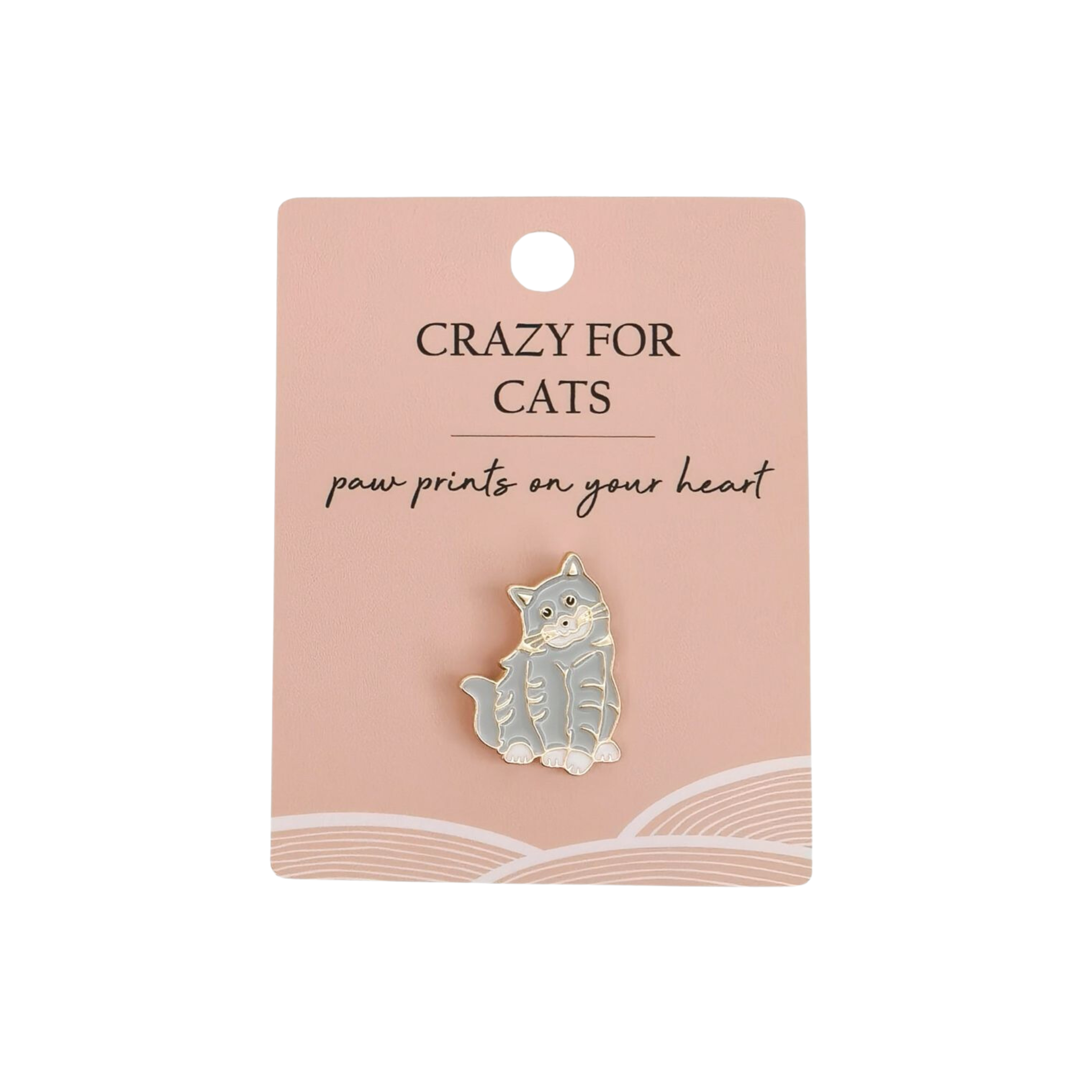 Cat Memento Pin Grey – Speckled Hen Store