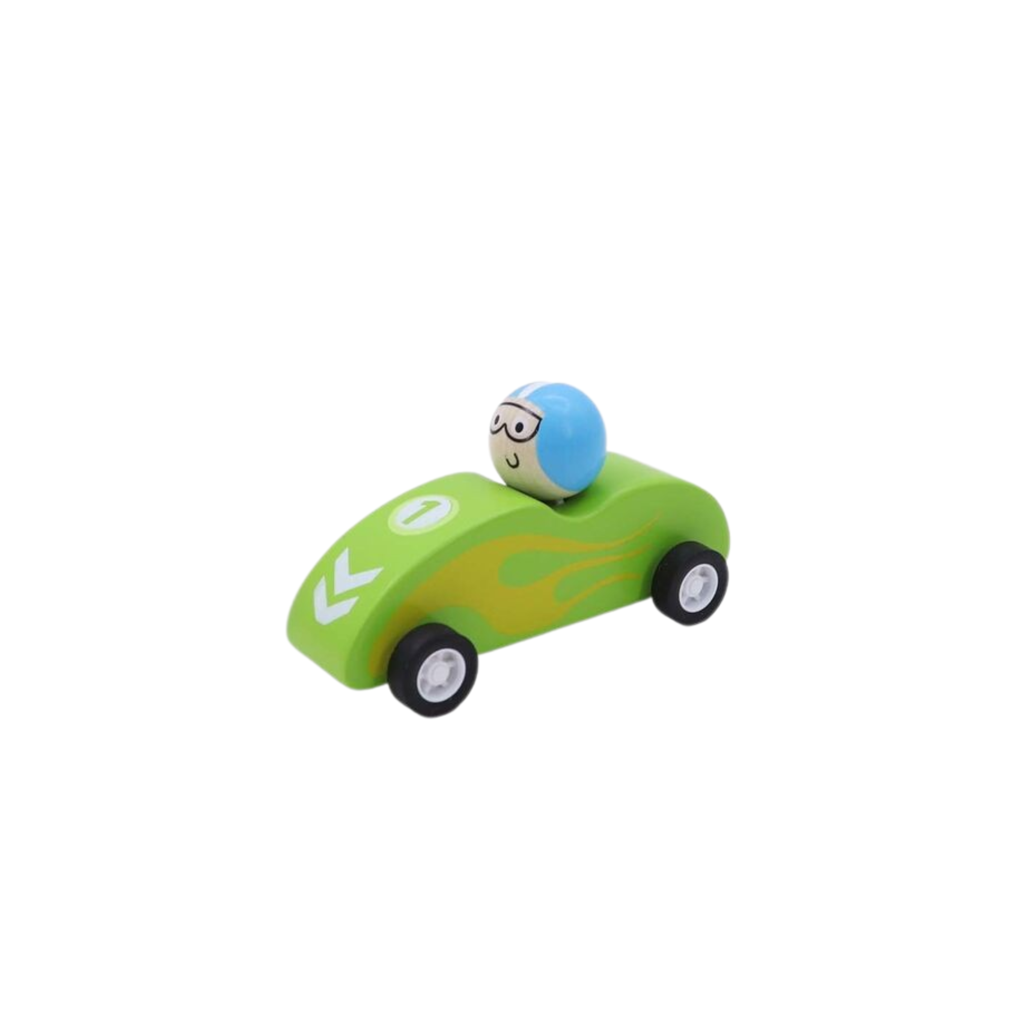 Wooden Pull Back Racing Car Green – Speckled Hen Store